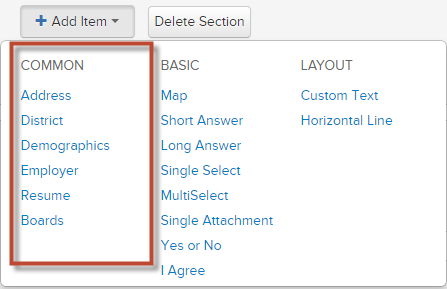 Adding Common Item Types to your Recommendation Form | Granicus Support