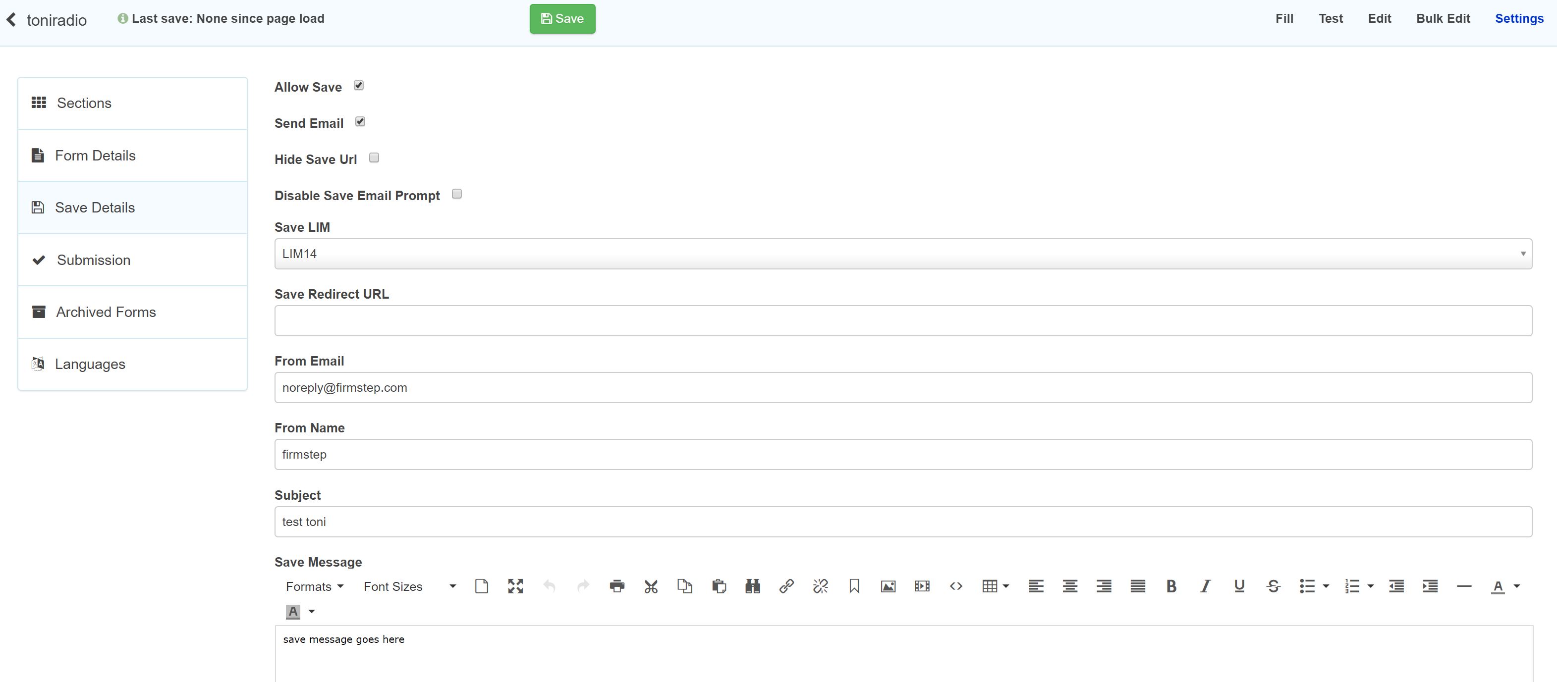 Allowing Users to Save Forms | Granicus Support