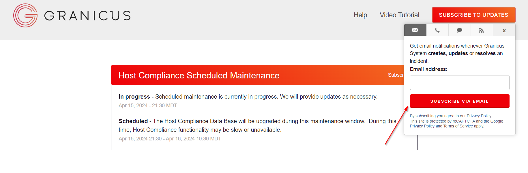 System Status and Platform Announcements | Granicus Support