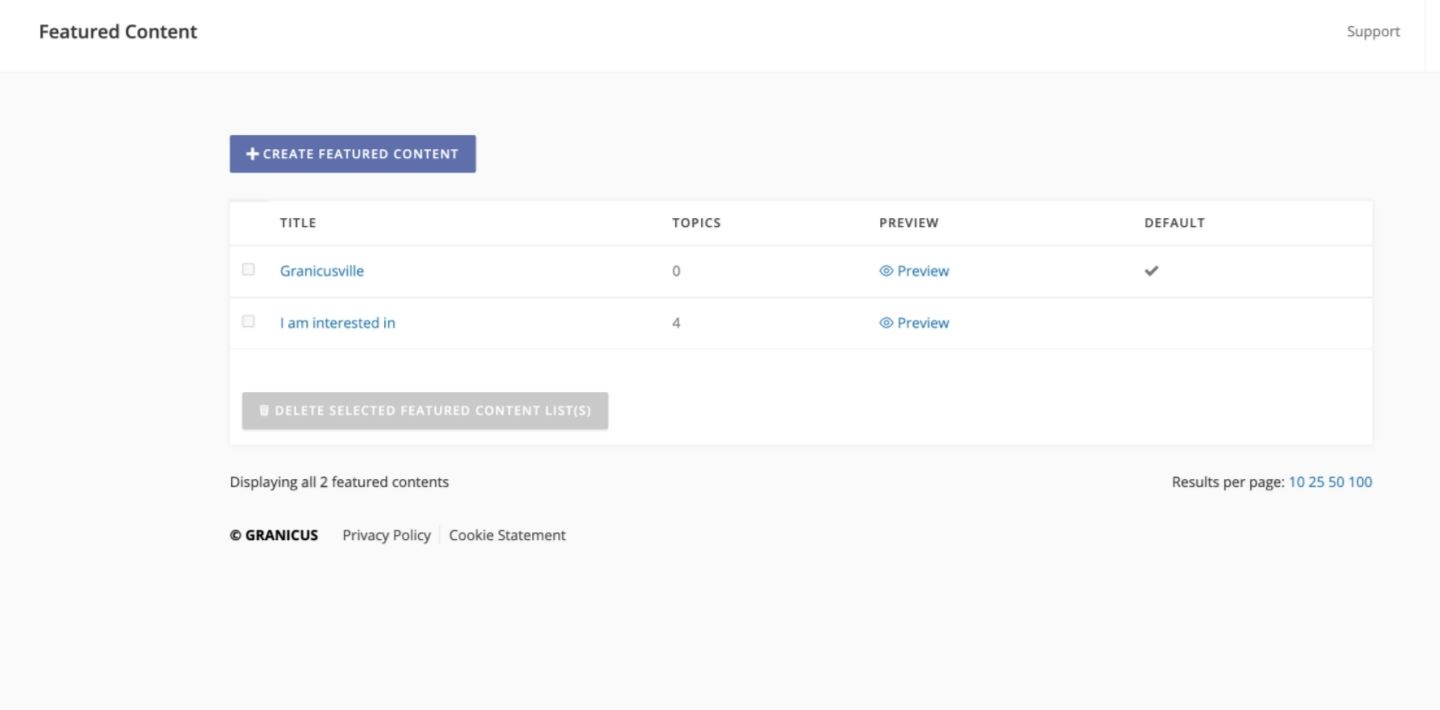 Featured Content | Granicus Support