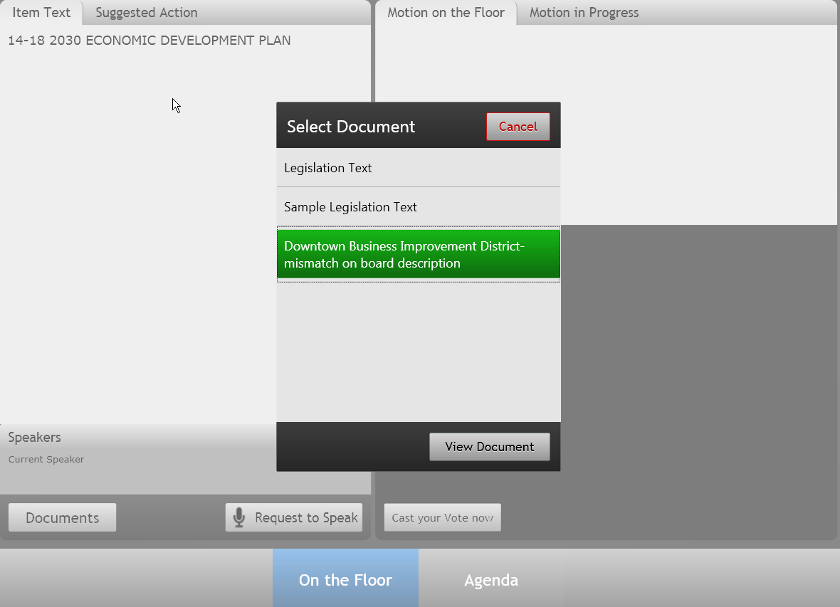 View Documents (Default is Yes) | Granicus Support