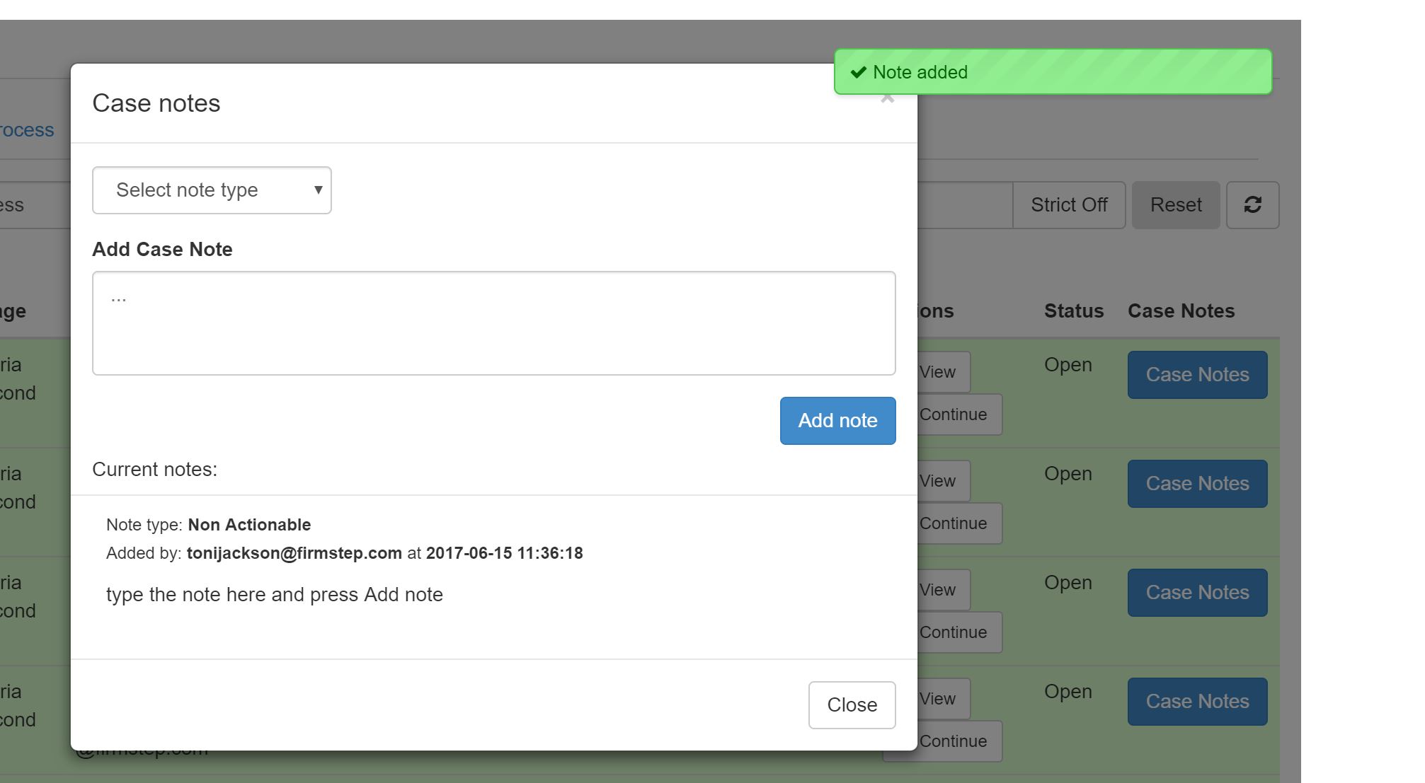 Staff Portal: Case Notes | Granicus Support