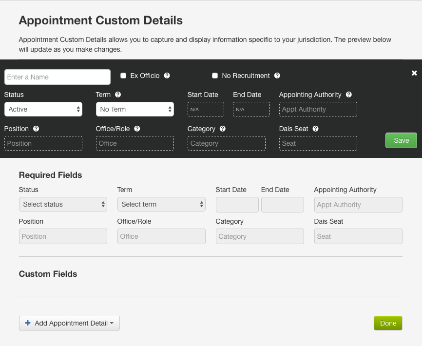 Customizing Appointment Details | Granicus Support