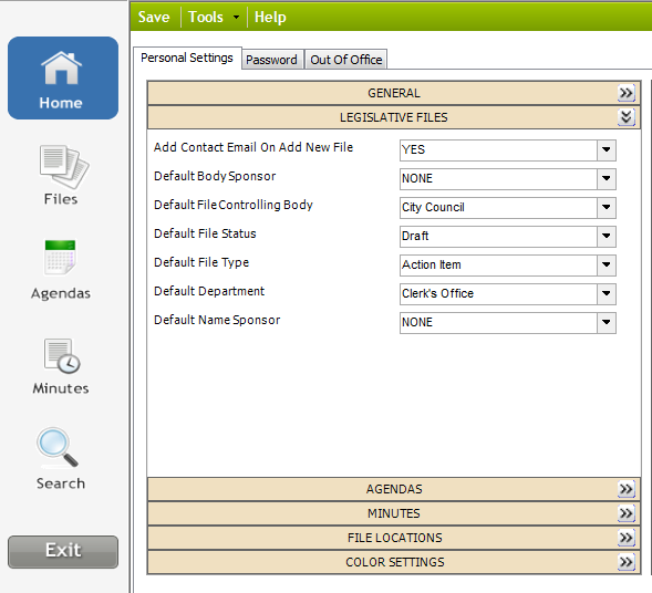Local Settings | Granicus Support