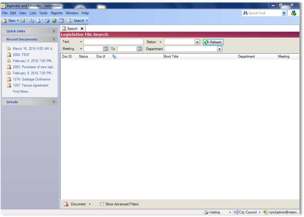 IQM2 Agendas & Minutes: Advanced Searching and Reporting | Granicus Support