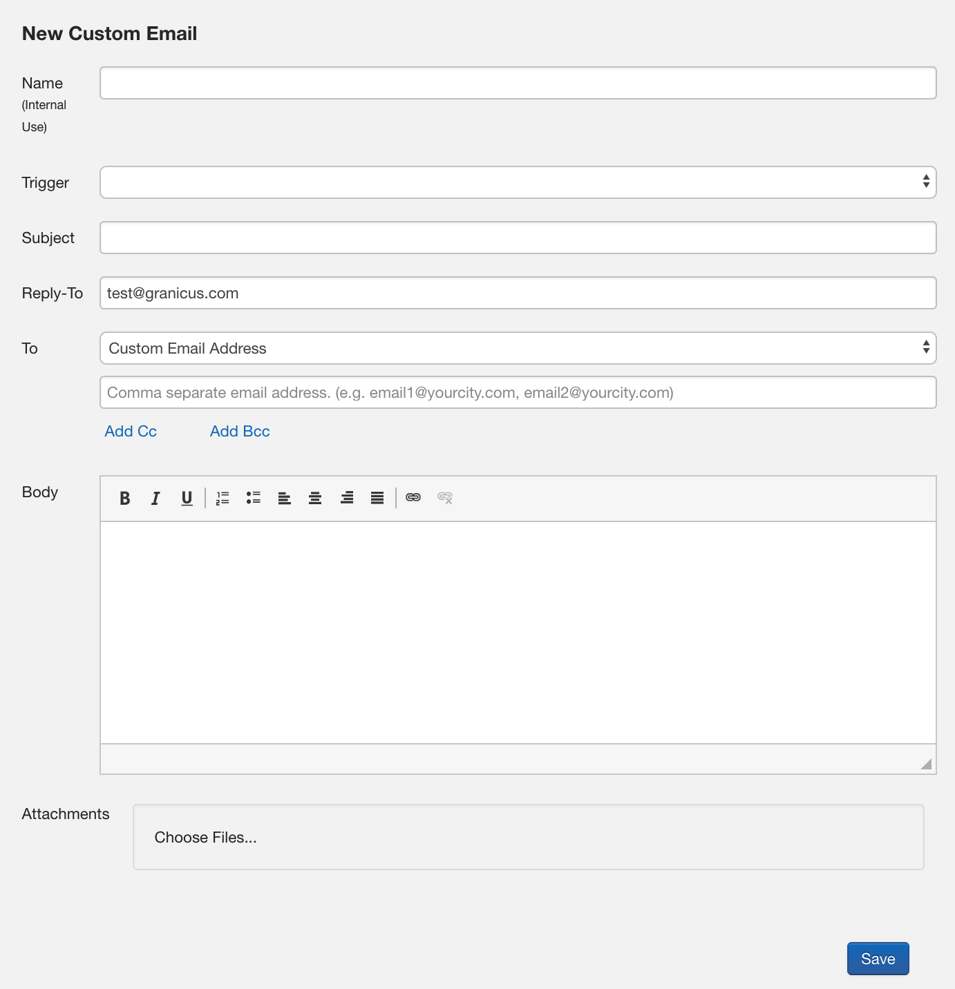 Custom Email Template Fields | Granicus Support