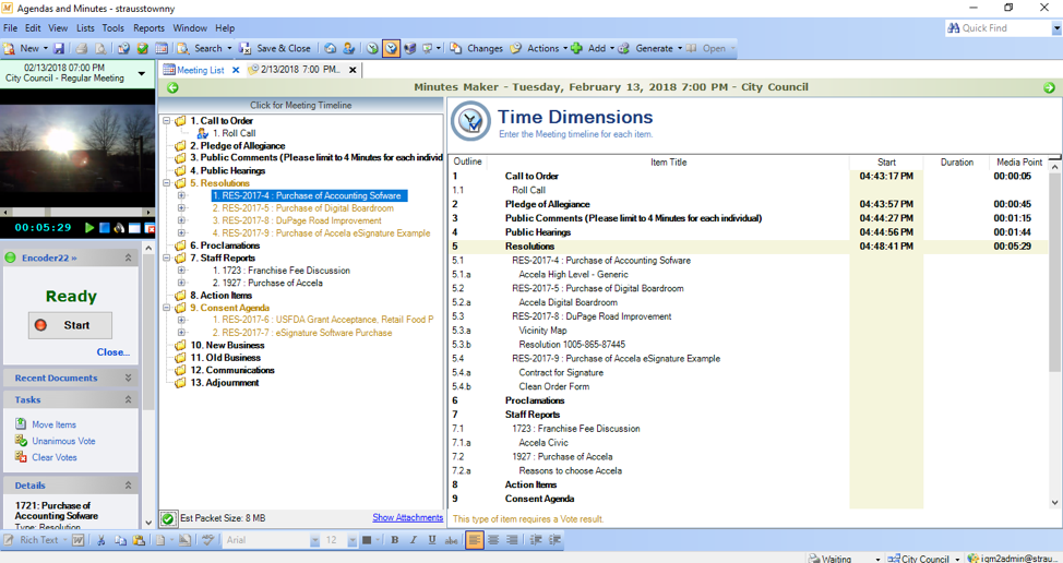 IQM2 Civic Streaming: Time Stamping | Granicus Support