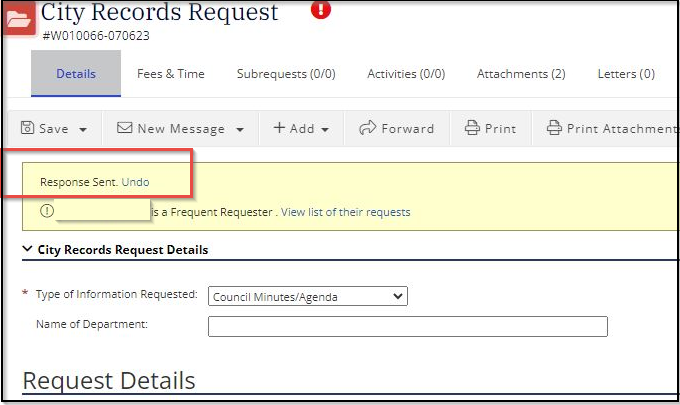 Cancel Customer Message | Granicus Support