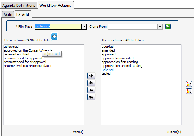 Adding Multiple Workflow Actions for a File Type | Granicus Support