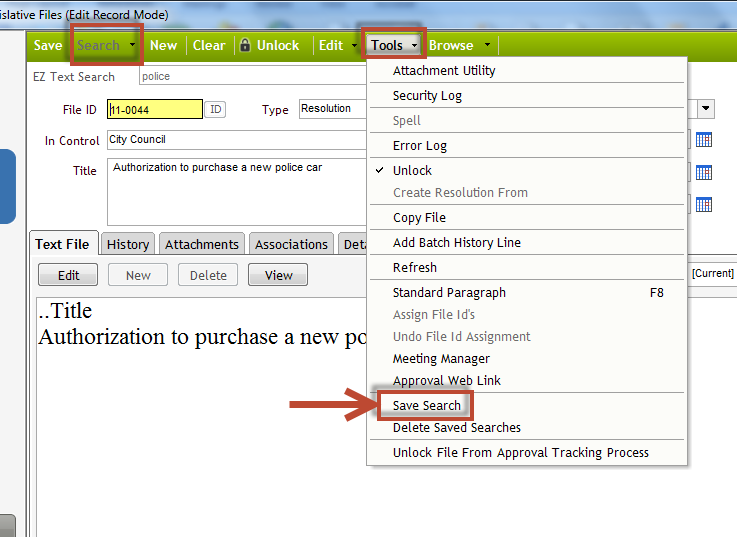 Creating a Saved Search | Granicus Support