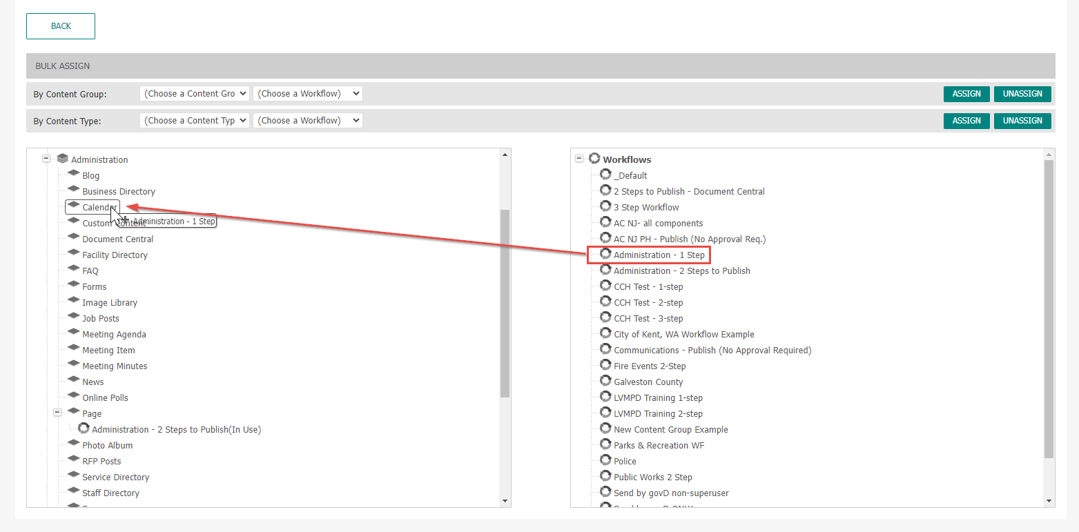 Lesson 2: Assign Workflows to Components | Granicus Support