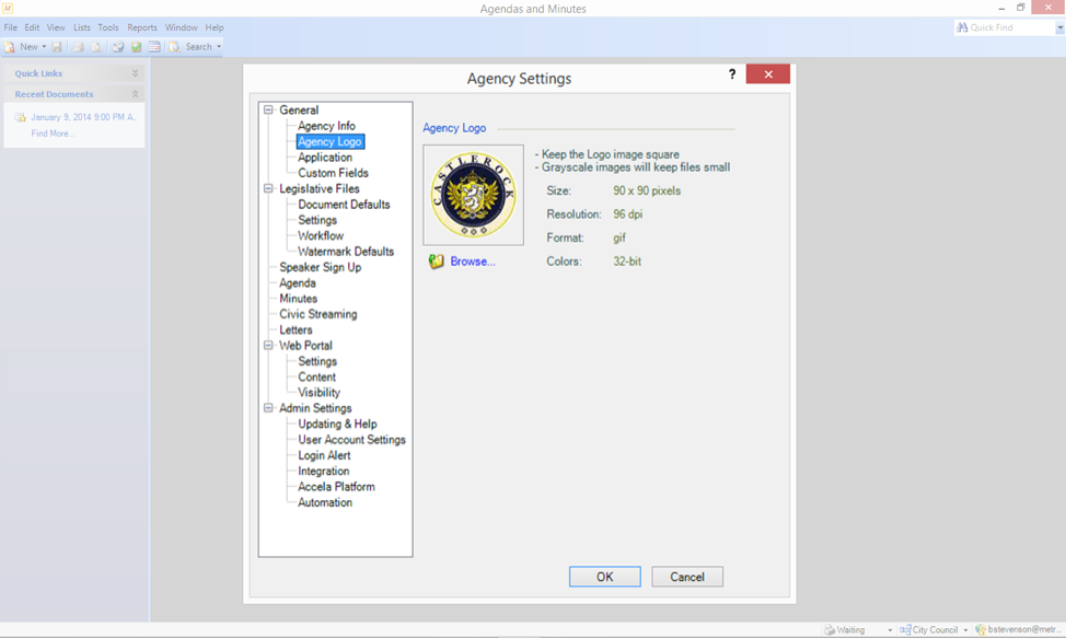 IQM2 Agendas & Minutes: Agency Settings | Granicus Support