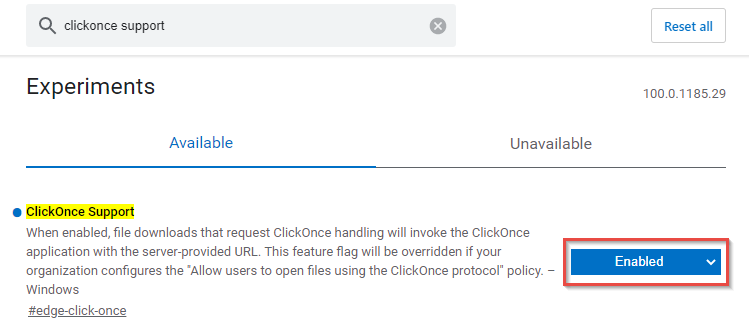 Enabling ClickOnce Support in Microsoft Edge | Granicus Support