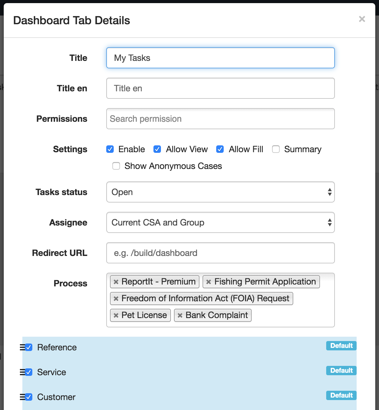 How to configure Dashboard Tabs and Columns | Granicus Support