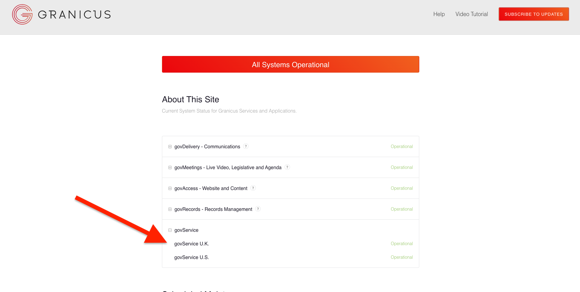 govService System Status and Platform Announcements | Granicus Support