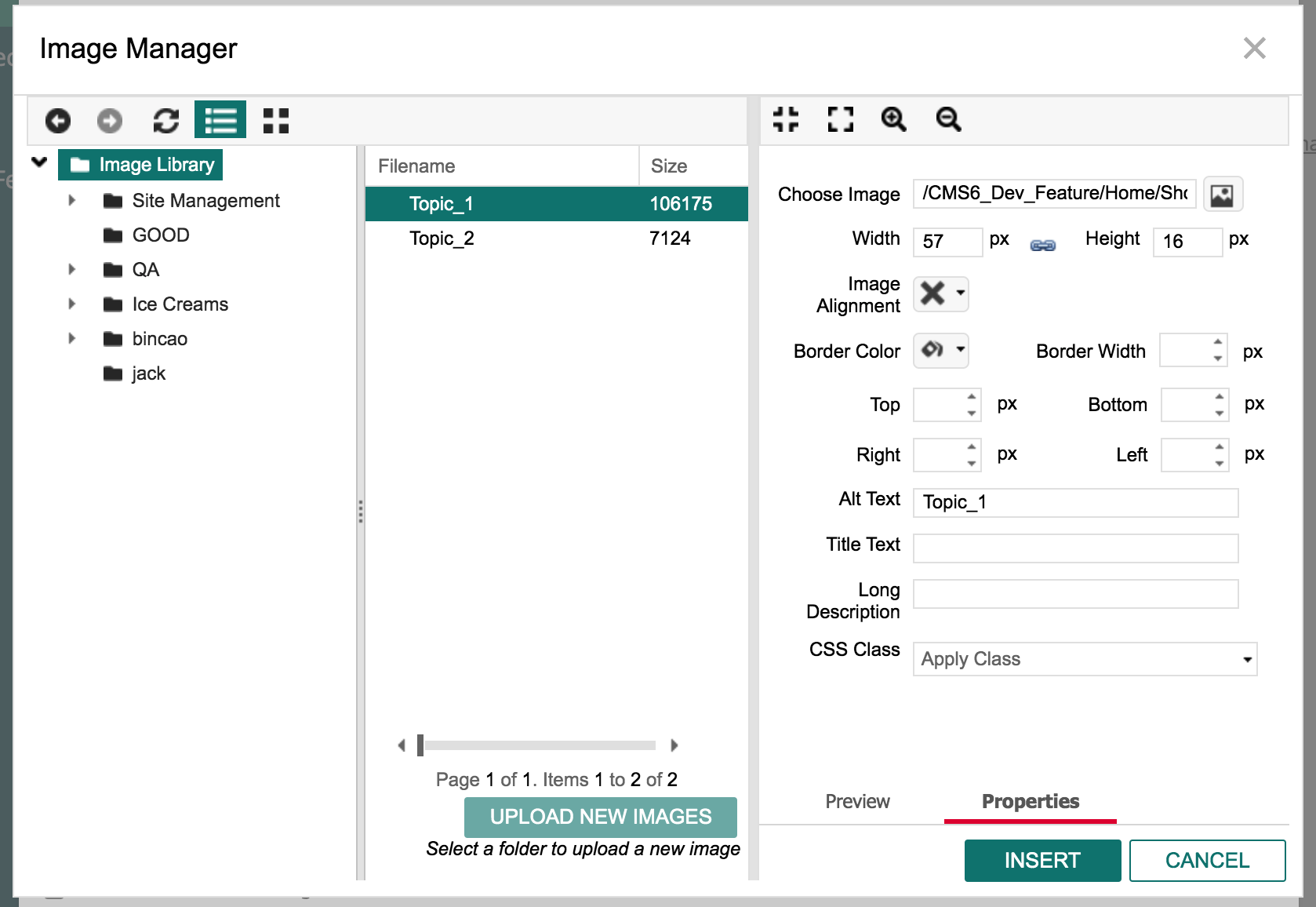 Image Properties | Granicus Support