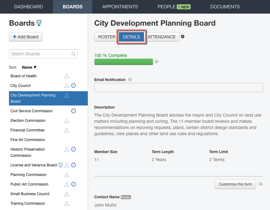 Adding a Board | Granicus Support