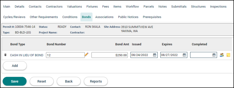 Permit Tabs | Granicus Support