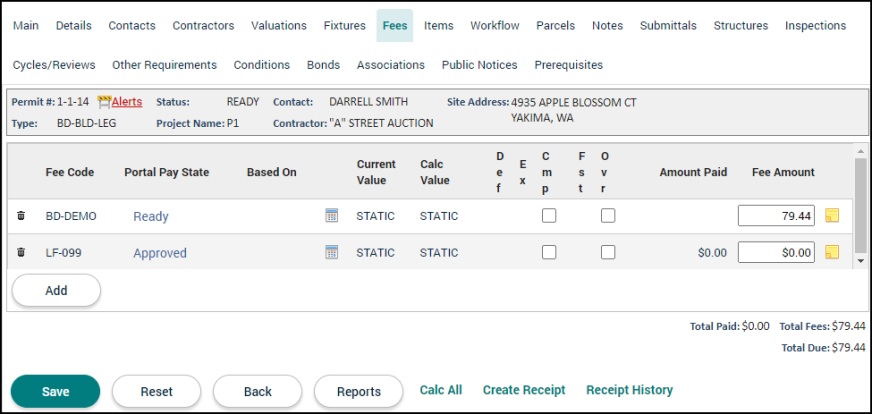 Permit Tabs | Granicus Support