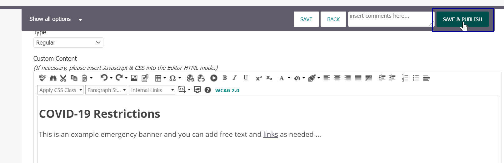 Updating and Troubleshooting Site Banner | Granicus Support