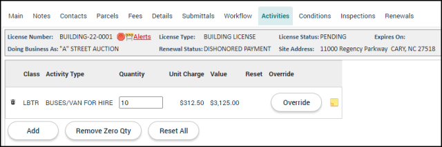 Licensing: Activities Tab | Granicus Support