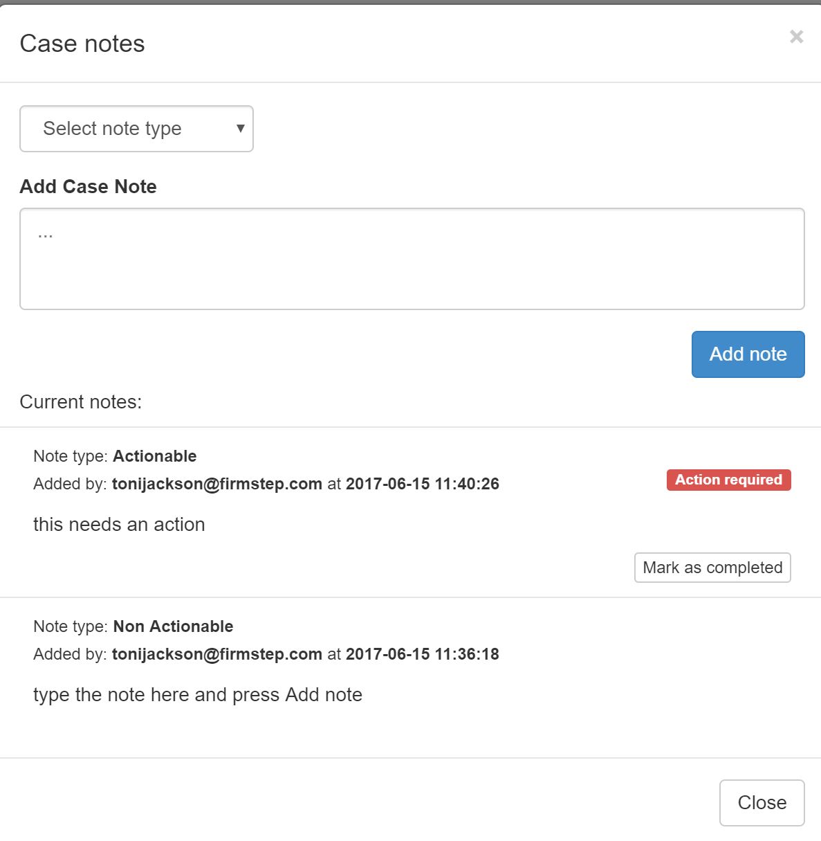 Staff Portal: Case Notes | Granicus Support