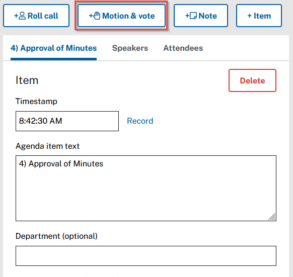 Creating a Motion in LiveManager Web | Granicus Support