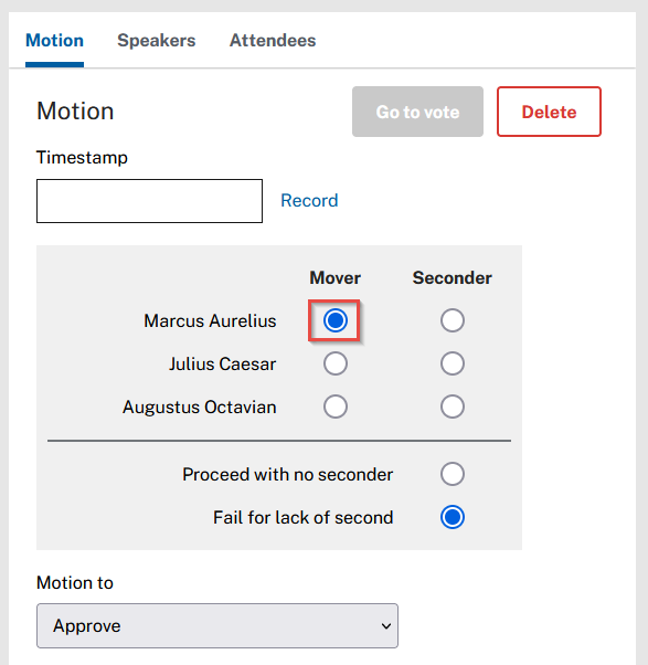 Creating a Motion in LiveManager Web | Granicus Support