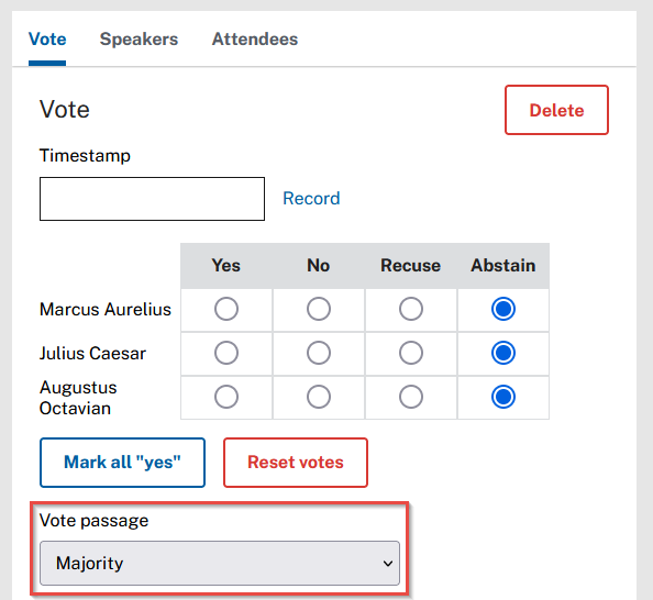 Taking a Vote in LiveManager Web | Granicus Support