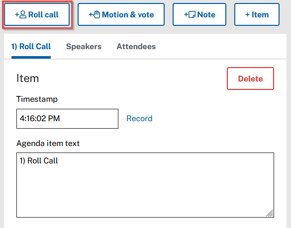 Taking Roll Call in LiveManager Web | Granicus Support