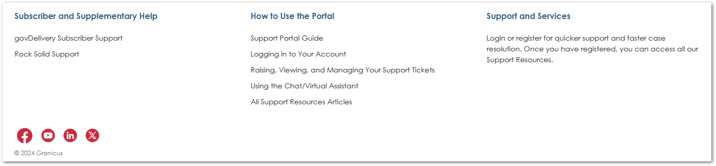 Support Portal - Overall Guide | Granicus Support