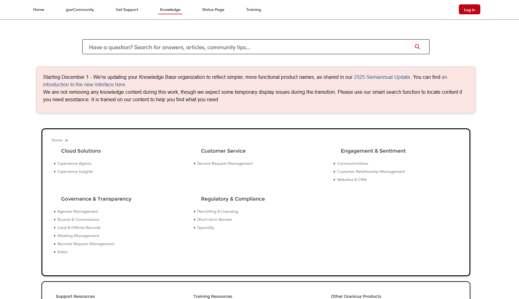 Support Portal - Overall Guide | Granicus Support