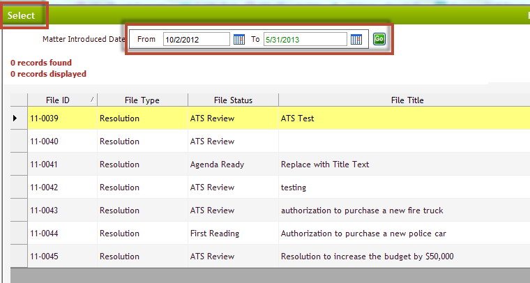 Searching for Legislative Files | Granicus Support