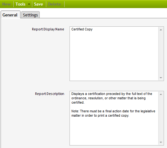 Setting Up the Certified Copy Report | Granicus Support
