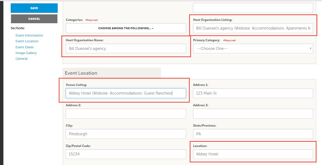 Calendar of Events: Account vs. Host vs. Venue | Granicus Support