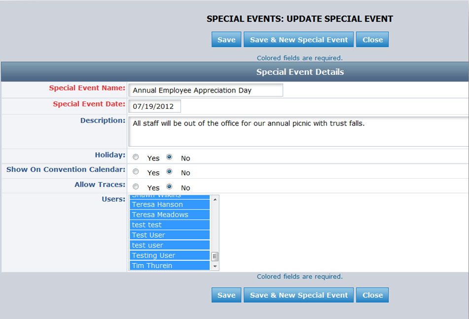 Admin: Special Events | Granicus Support