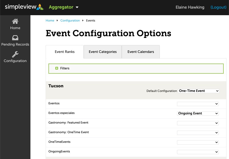 Data Aggregator: ﻿Configuring your Events | Granicus Support