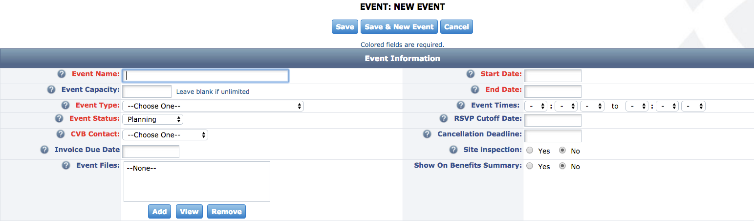 FAM / Site Inspection: Creating an Event | Granicus Support