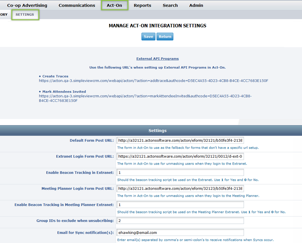 Configuring Your Act-On and Simpleview CRM Integration Settings ...