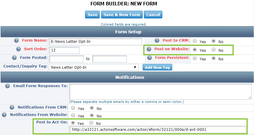 Connecting Act-On to your Simpleview CRM Form Builder | Granicus Support