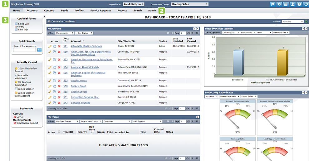 Navigating Your Simpleview CRM Interface | Granicus Support