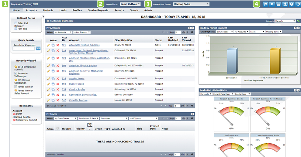 Navigating Your Simpleview CRM Interface | Granicus Support