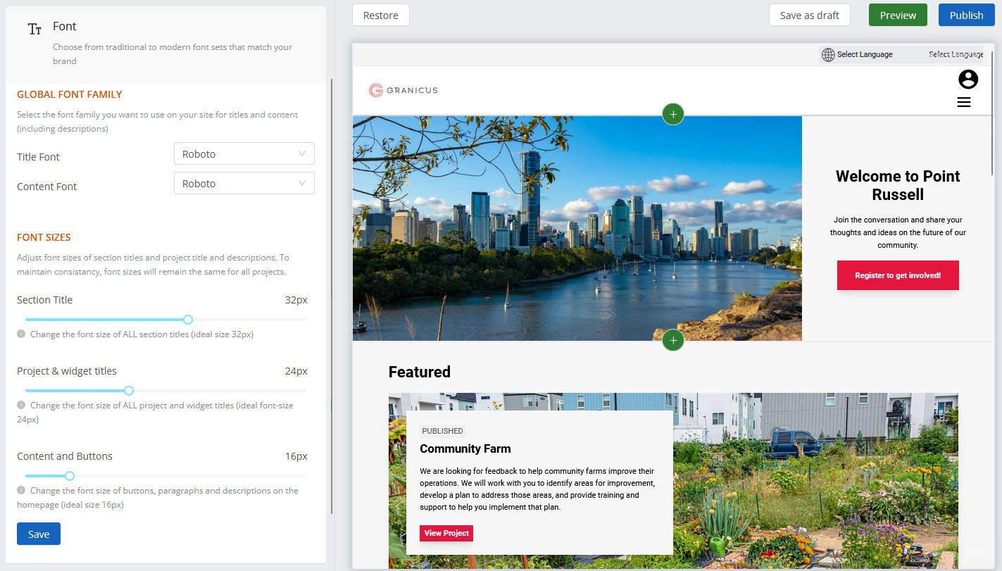 Use Global Styles to Set Your Branding | Granicus Support