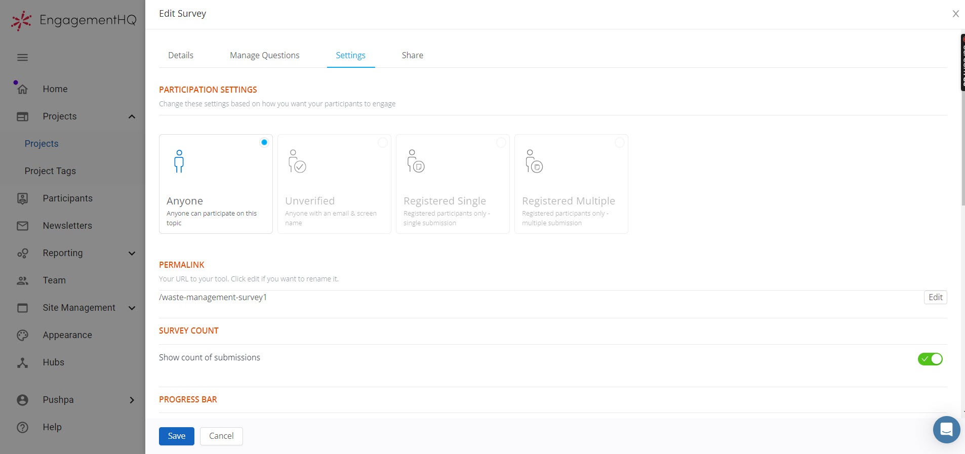 About Survey Participation Types | Granicus Support