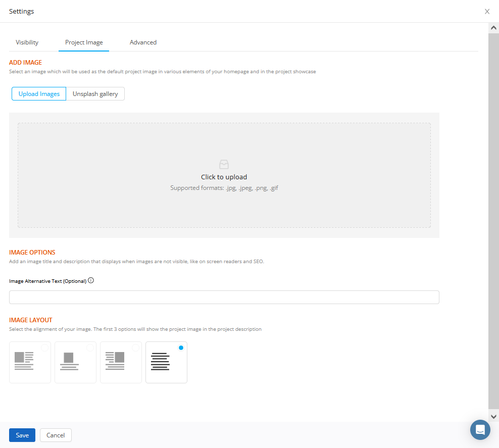 Manage Your Project Image | Granicus Support