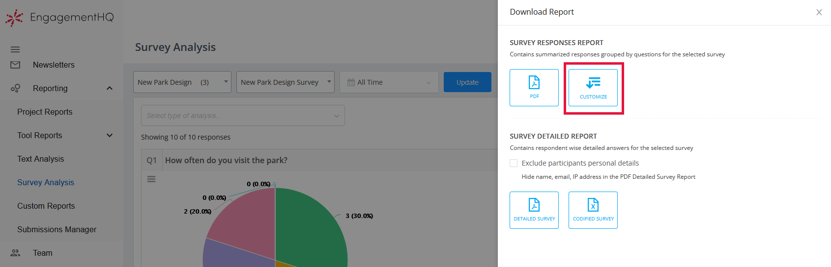 Customized Survey Reports | Granicus Support