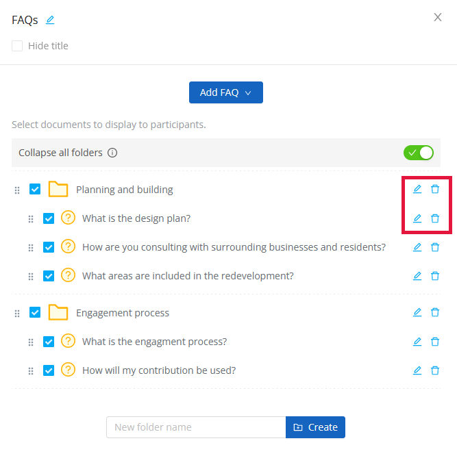 Display FAQs on Your Project | Granicus Support